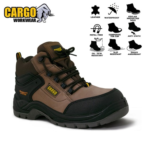 Cargo Apollo Brown Safety Waterproof Boot S7S SR | Cargo WorkWear