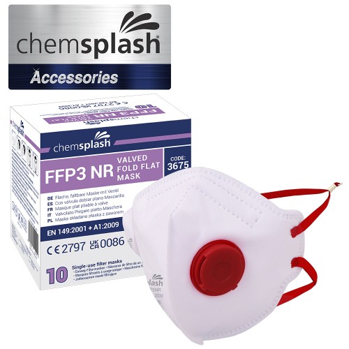 Chemsplash FFP3 Valved Fold Flat Mask | Cargo WorkWear